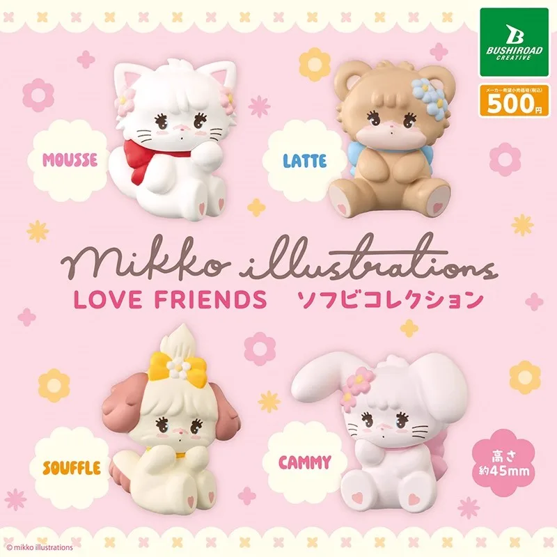 Original 4Pcs Gashapon MOUSSE mikko Love Friends Toys For Kids Gift ...