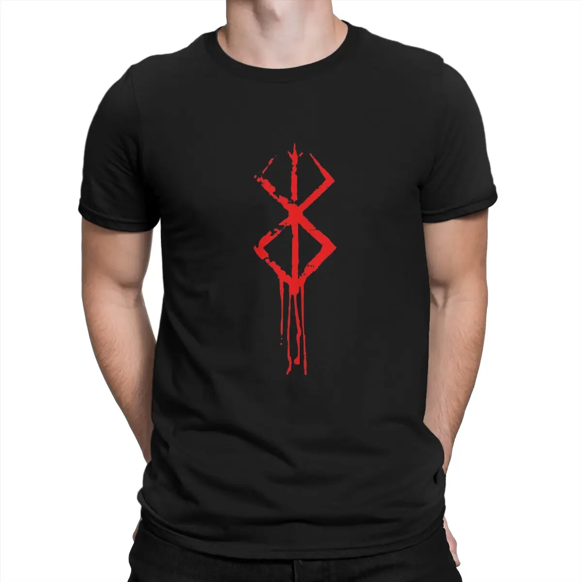 Berserk Guts Harajuku manga curta poliéster T Shirt, O Neck Tee ...