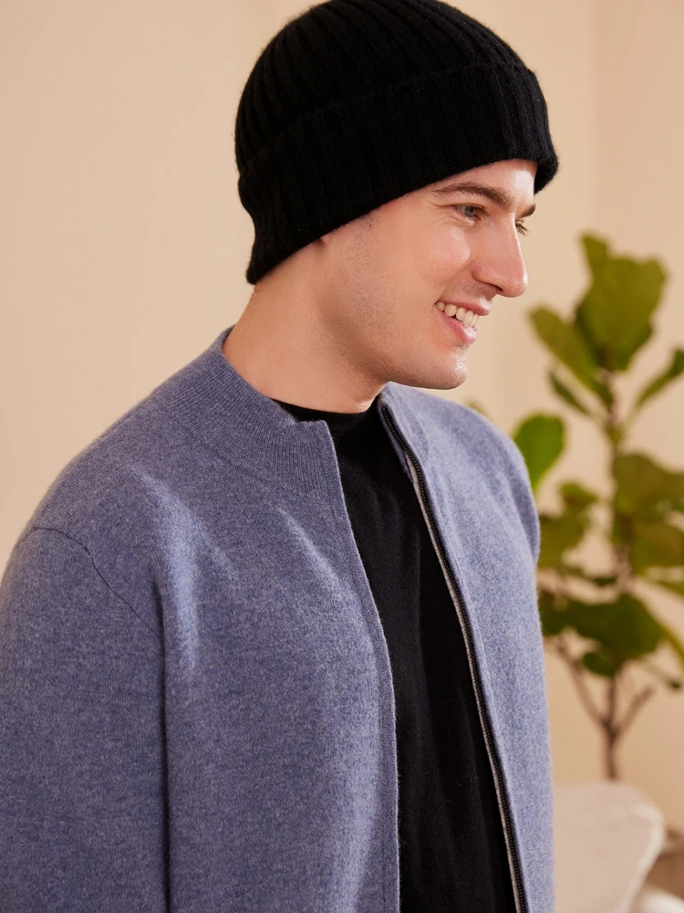 Men-Hats-100-Goat-Cashmere-Knitted-Solid-Color-4Colors-Soft-Keep-Warm ...