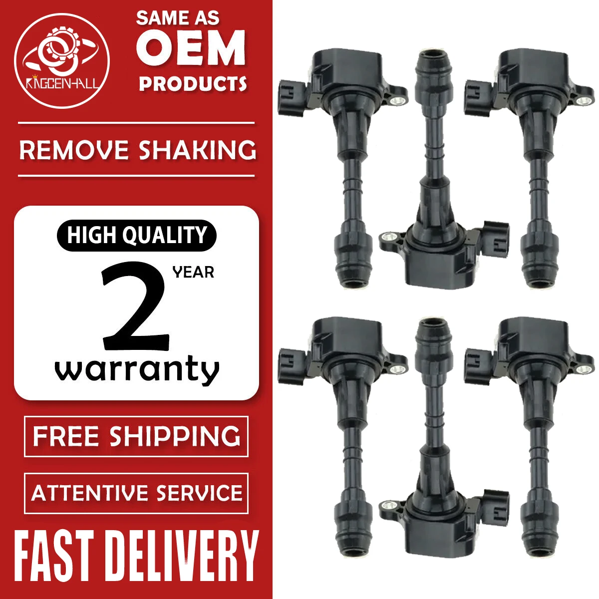 6Pcs Ignition Coil 224488J11C For Nissan Maxima Pathfinder Murano ...