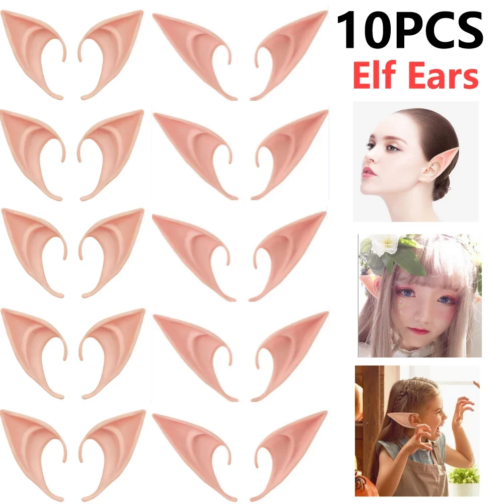 Elf Shoes Women 2PCS Halloween Cosplay Horror Costume Elf Ears Props ...