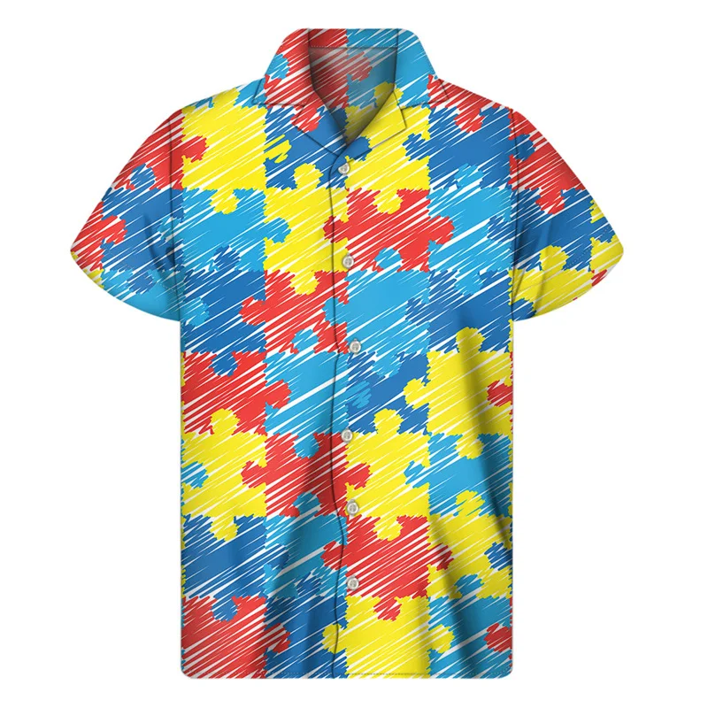 Autism-Awareness-Puzzle-3D-Print-Aloha-Shirt-Men-Women-Summer-Hawaiian ...