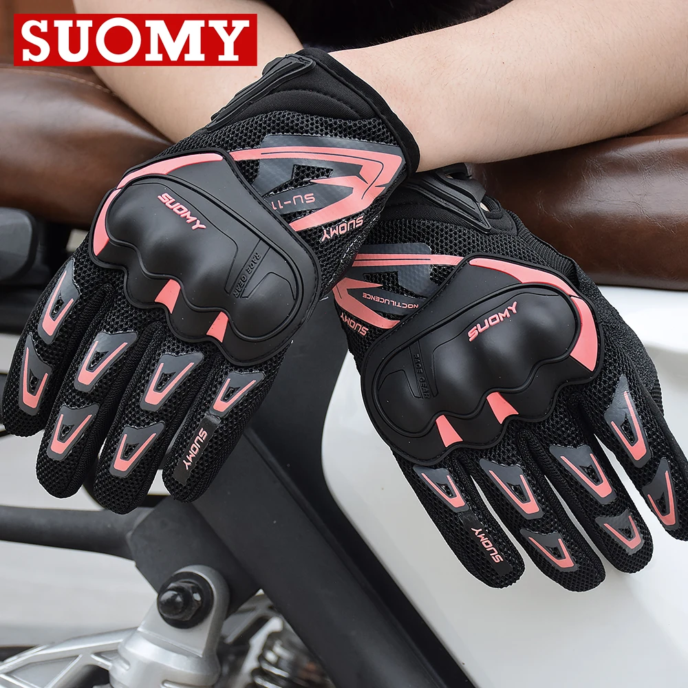 Suomy-Motorcycle-Gloves-Summer-Mesh-Breathable-Moto-Gloves-Full-Finger ...