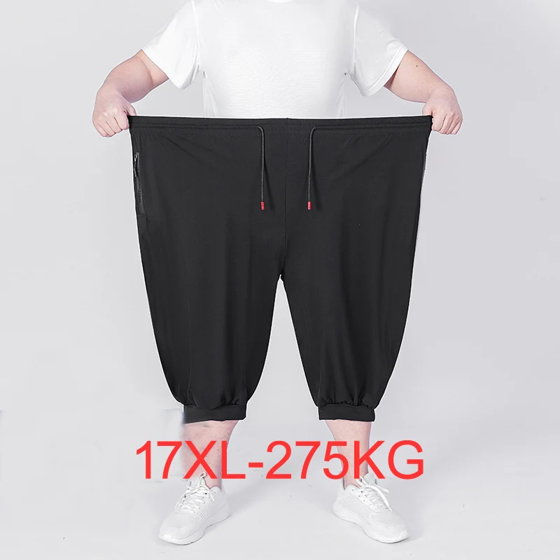 Summer-Men-s-Large-Calf-Length-Pants-plus-size-16XL-17XL-loose-stretch ...