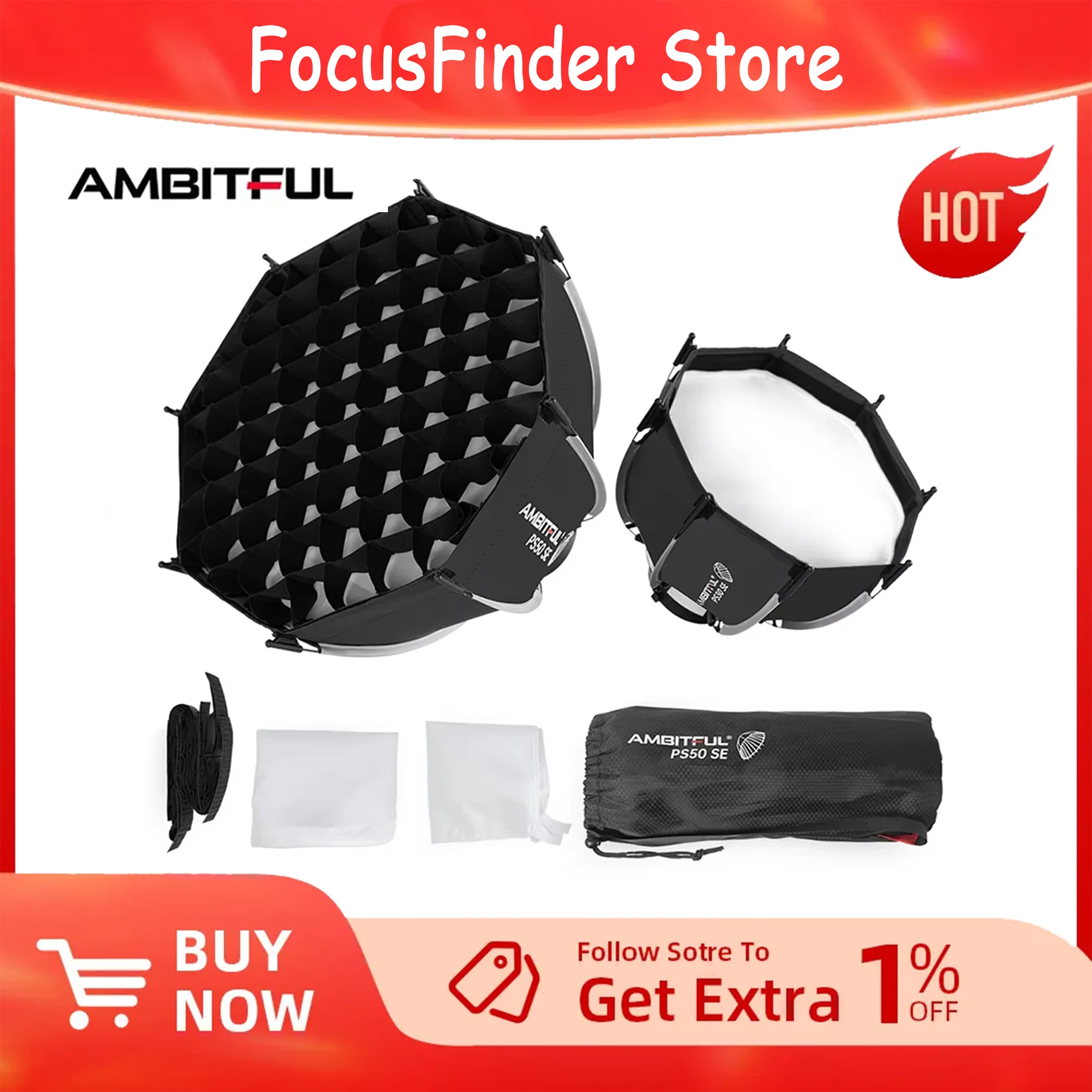 AMBITFUL-Mini-Softbox-para-Flash-LED-libera-o-r-pida-Bowens-Mount ...