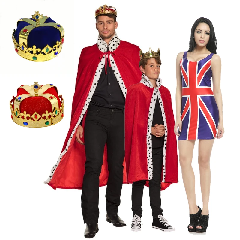 Kings-Coronation-Fancy-Dress-Robe-Adult-Children-Masquerade-Cosplay ...