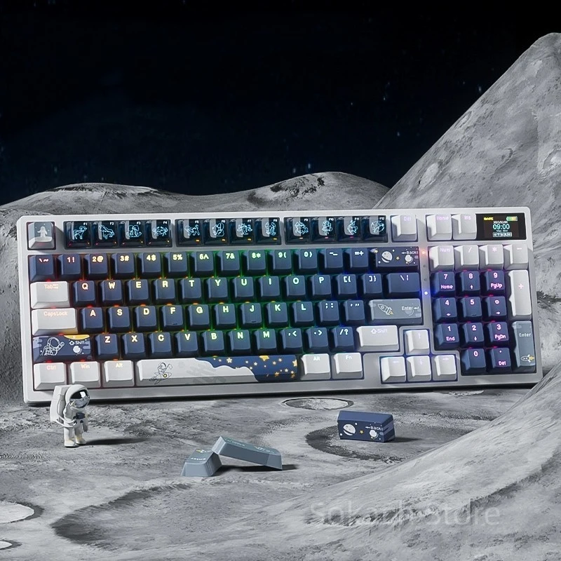 BASIC-BK98-Starry-Sky-Mechanical-Keyboard-Three-mode-Wireless-Bluetooth ...