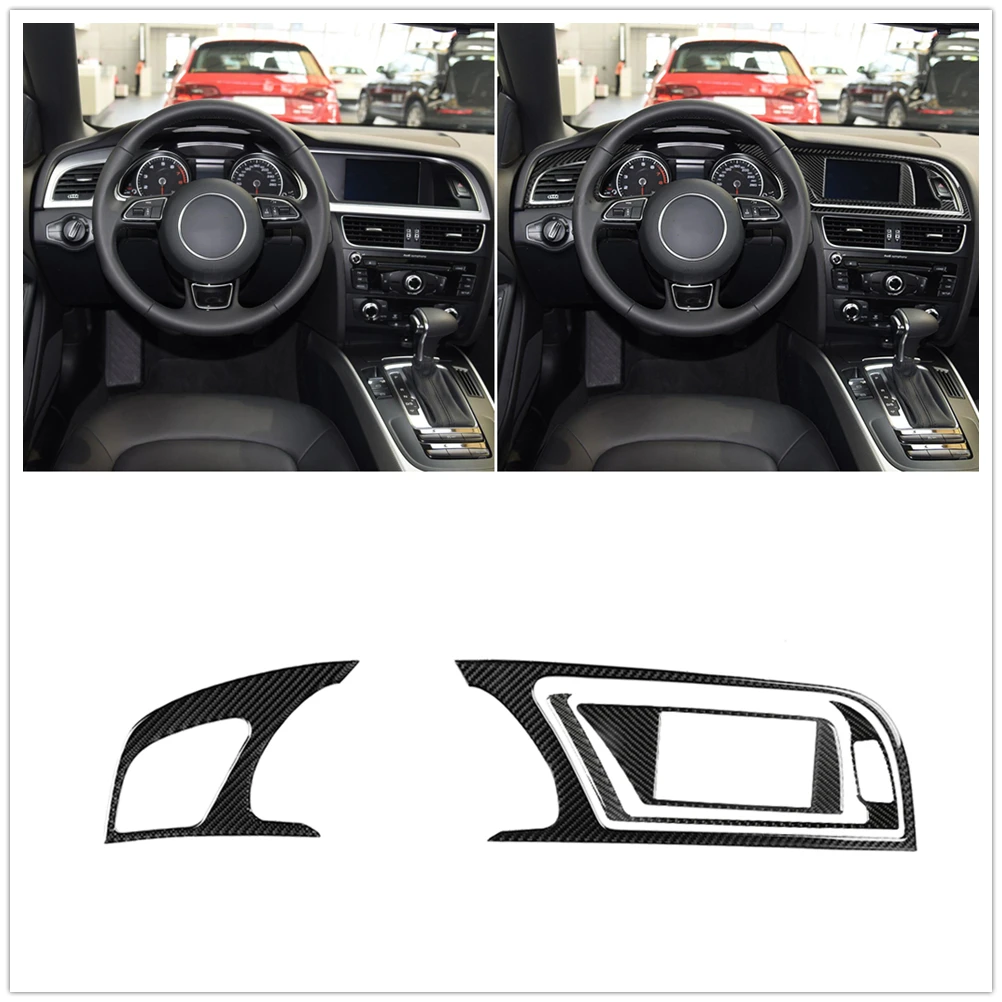 AUDI A5 S5 RS5 2009-2016 için karbon Fiber pano paneli Trim metre küme ...
