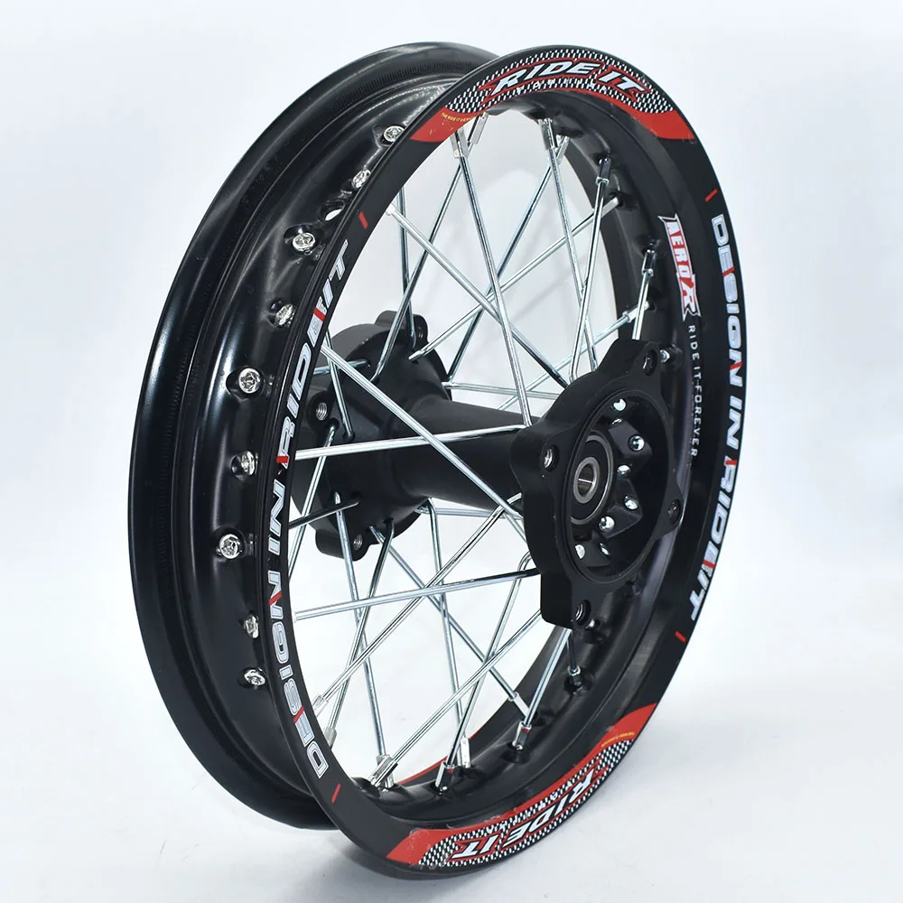 Dirt Bike Black 12mm Or 15mm Axle 1.85x12" Inch Rear Wheel Rim Pit Pro ...