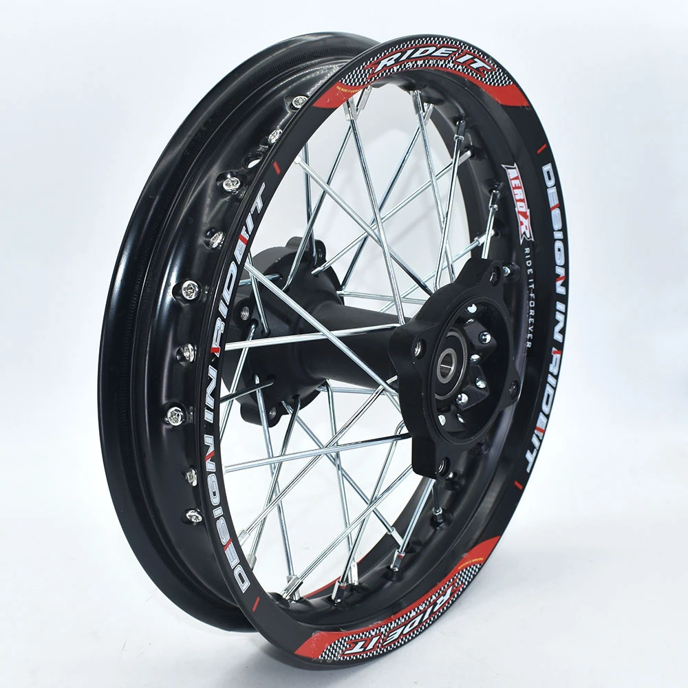 Dirt Bike Black 12mm Or 15mm Axle 1.85x12" Inch Rear Wheel Rim Pit Pro ...