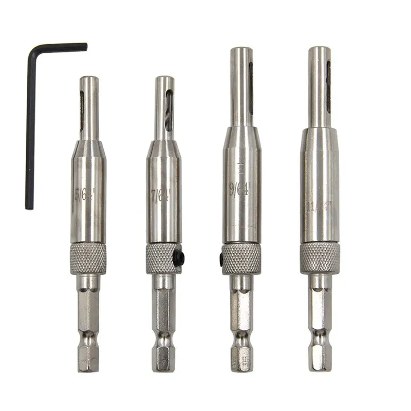 BINOAX-4pcs-Self-Centering-Hinge-Drill-Bits-Set-Door-Cabinet-Pilot ...