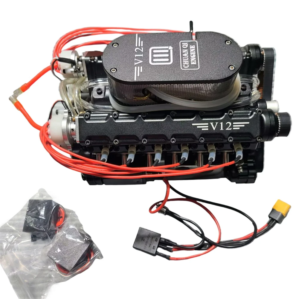 49.89cc V12 Engine Model Mini V12 Metal Internal Combustion Engine ...