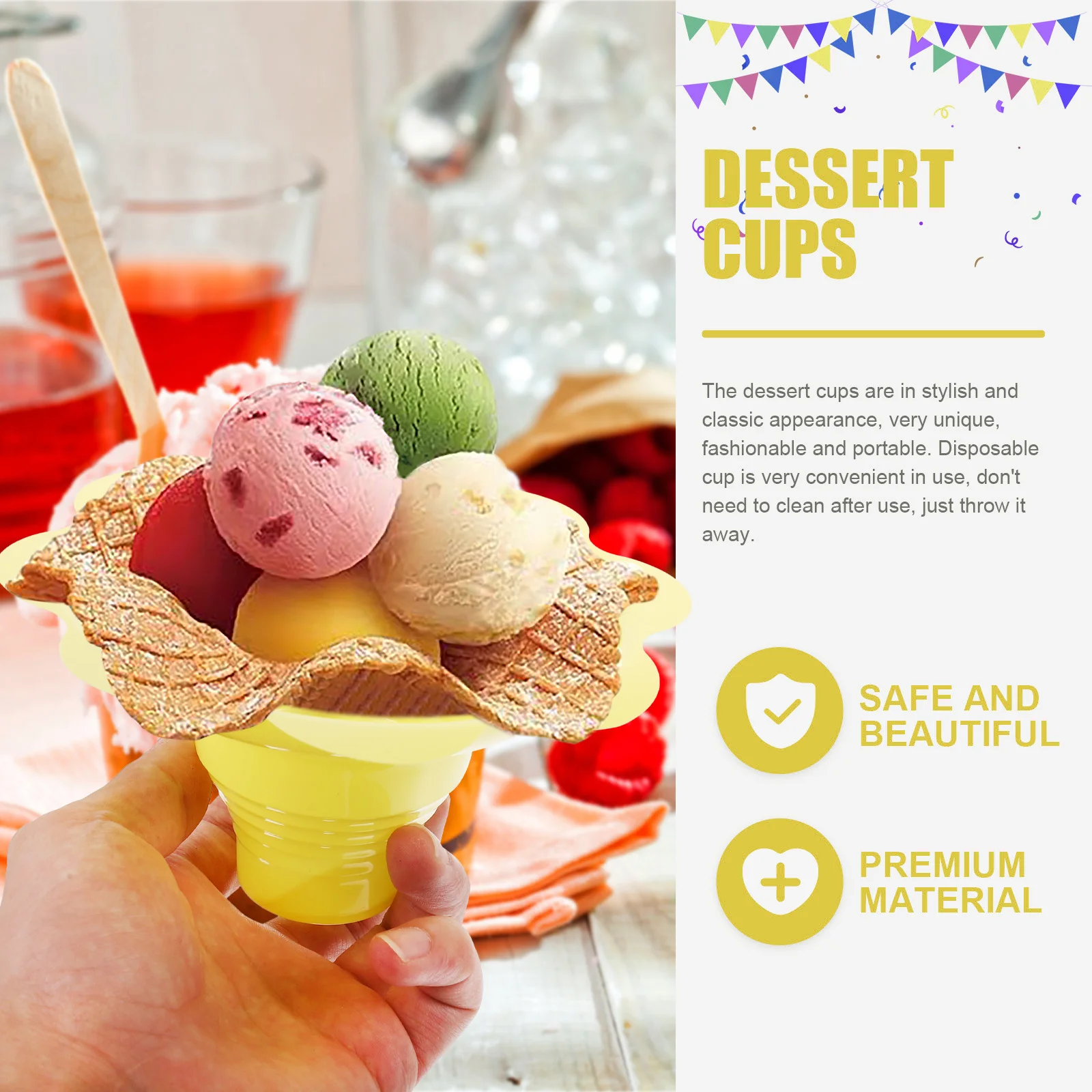 Desserts Italian Ice Cups