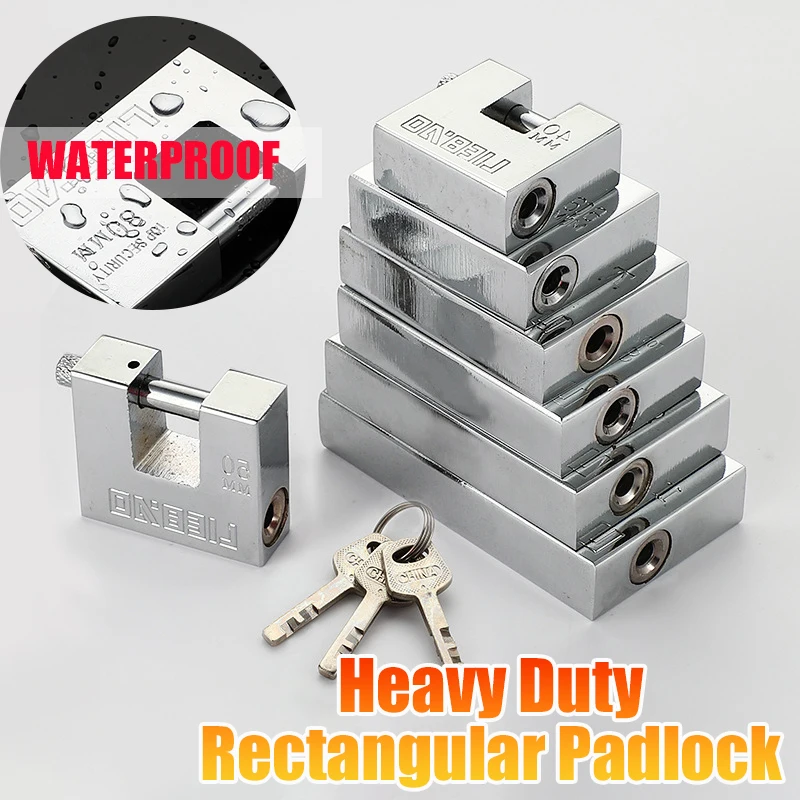 Stainless-Steel-Padlock-Security-Safety-Lock-Antique-Horizontal-Opening ...