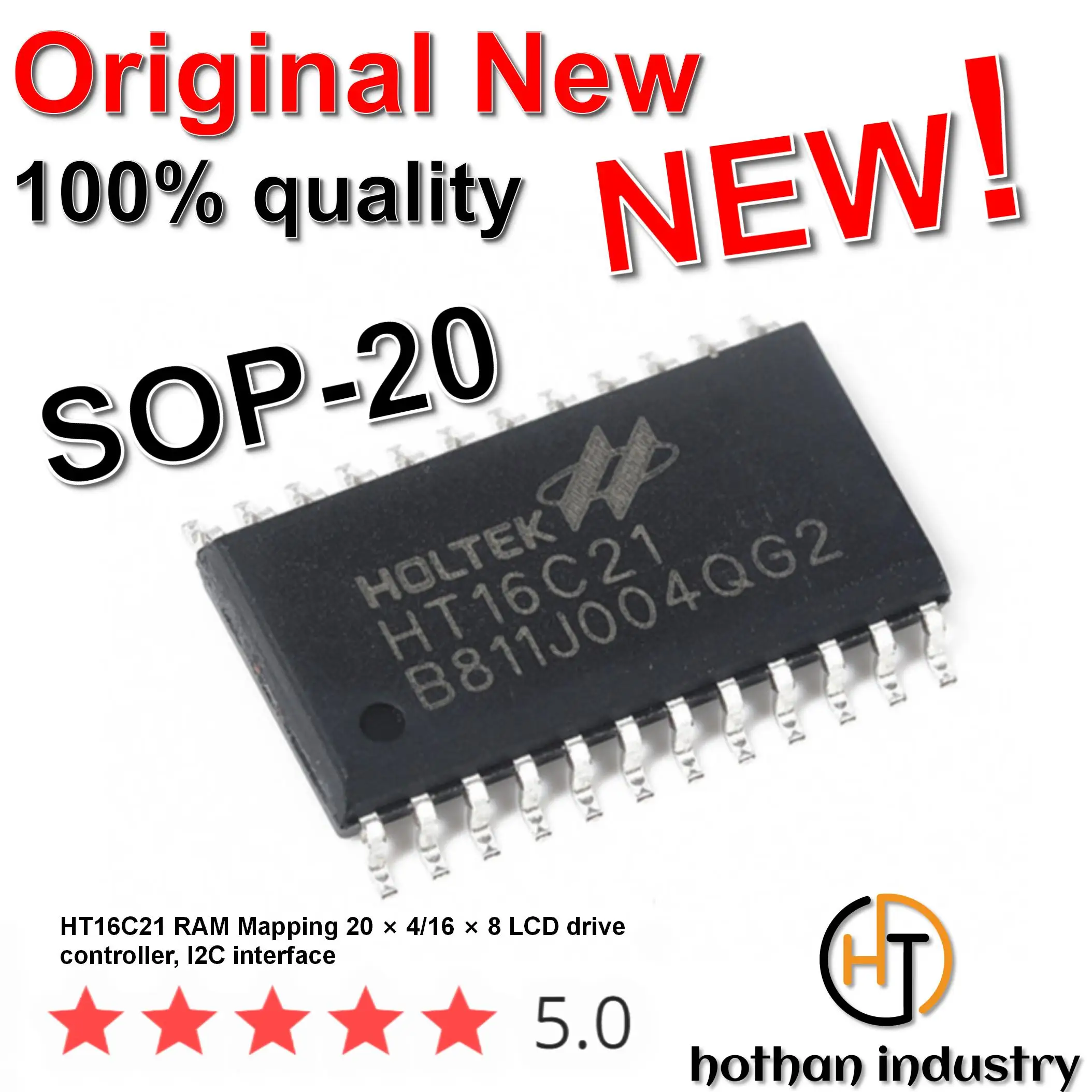 【5pcs】hothan 2022+ 100% Imported Original High Quality New HT16C21 RAM ...