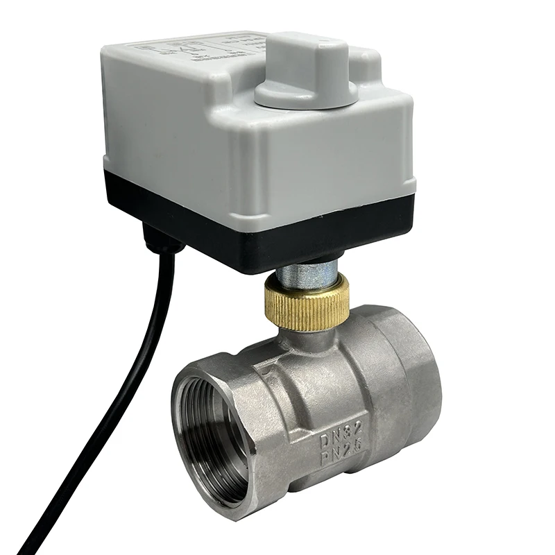 Válvula de bola eléctrica de acero inoxidable con interruptor Manual, válvula de bola motorizada ...