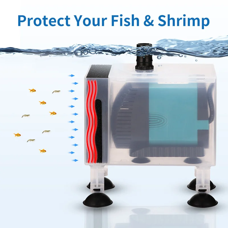 Fish-Tank-Water-Pump-Protection-Box-Increase-Height-Filter-Acrylic-Box ...