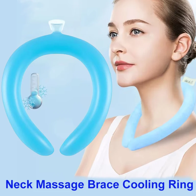 Neck-Massage-Brace-Cooling-Ring-Cooler-Rings-Cool-Tube-Collar-Portable ...