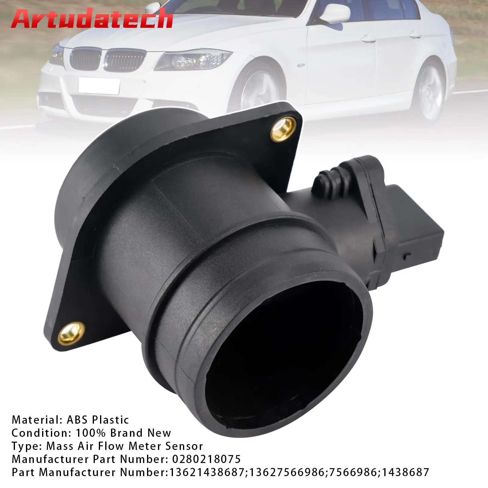 Artudatech Mass Air Flow Meter Sensor For BMW E46 316i E81 E87 116i E90 ...
