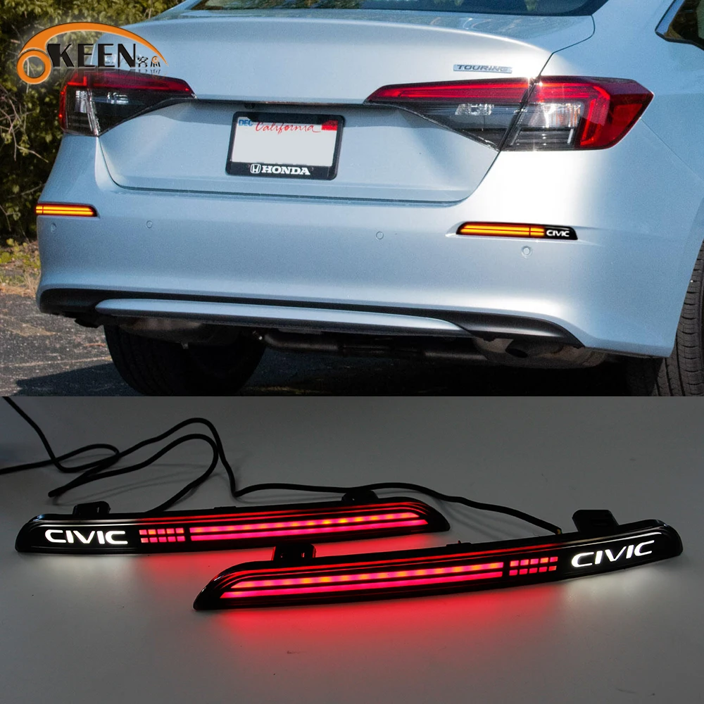 OKEEN-2pcs-LED-Rear-Bumper-Reflector-Light-For-Honda-Civic-2021-2022 ...
