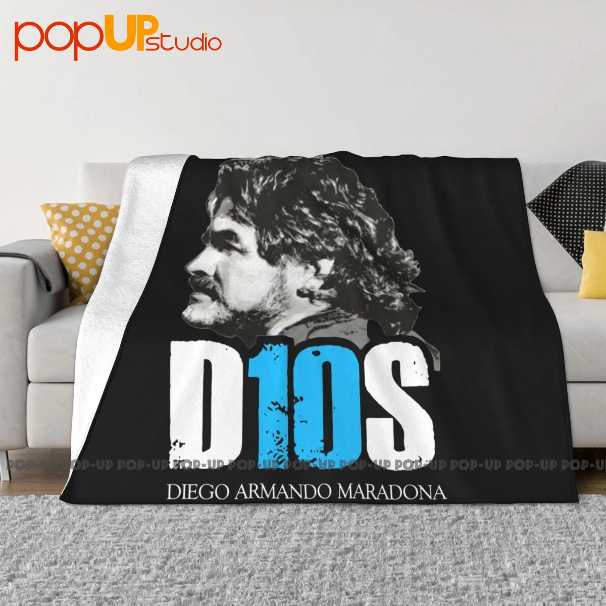 D10S Diego Armando Maradona Blanket Casual Flannel Nap Blanket Sofa ...