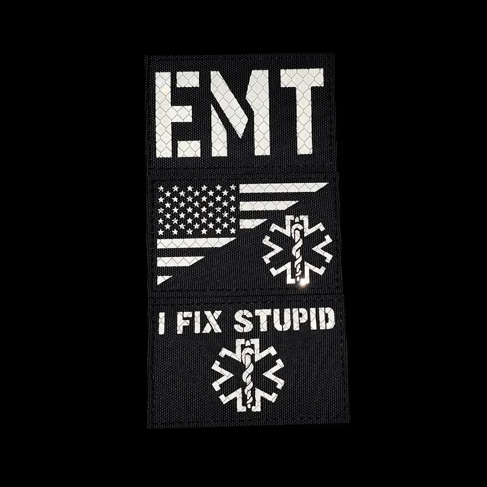 Infrared Reflective Medic EMS EMT Rescue Patch Badge Armband Tactical ...