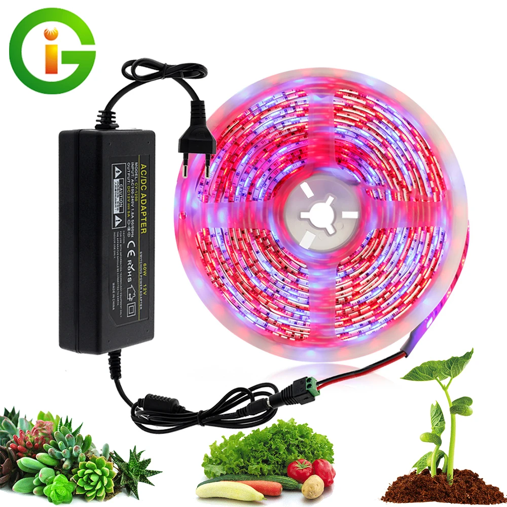 Plant Grow Lights 5m/lot Waterproof Full Spectrum Led Strip Light 300 ...