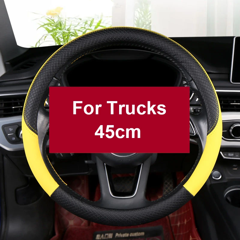 Autocovers-Anti-Slip-Leather-Steering-wheel-Cover-Truck-Steering-Wheel ...