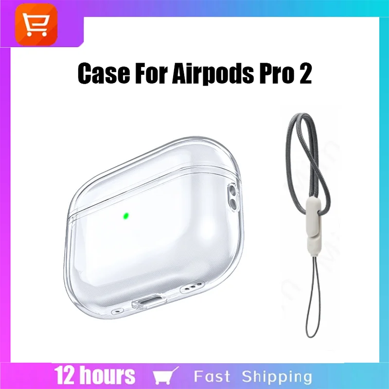 Clear-Case-for-Apple-Airpods-Pro-2-Transparent-TPU-Protective-Cases ...