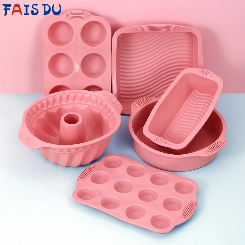 FAIS-DU-Dark-Pink-Molds-for-Baking-Silicone-Bakeware-DIY-Cake-Mold ...