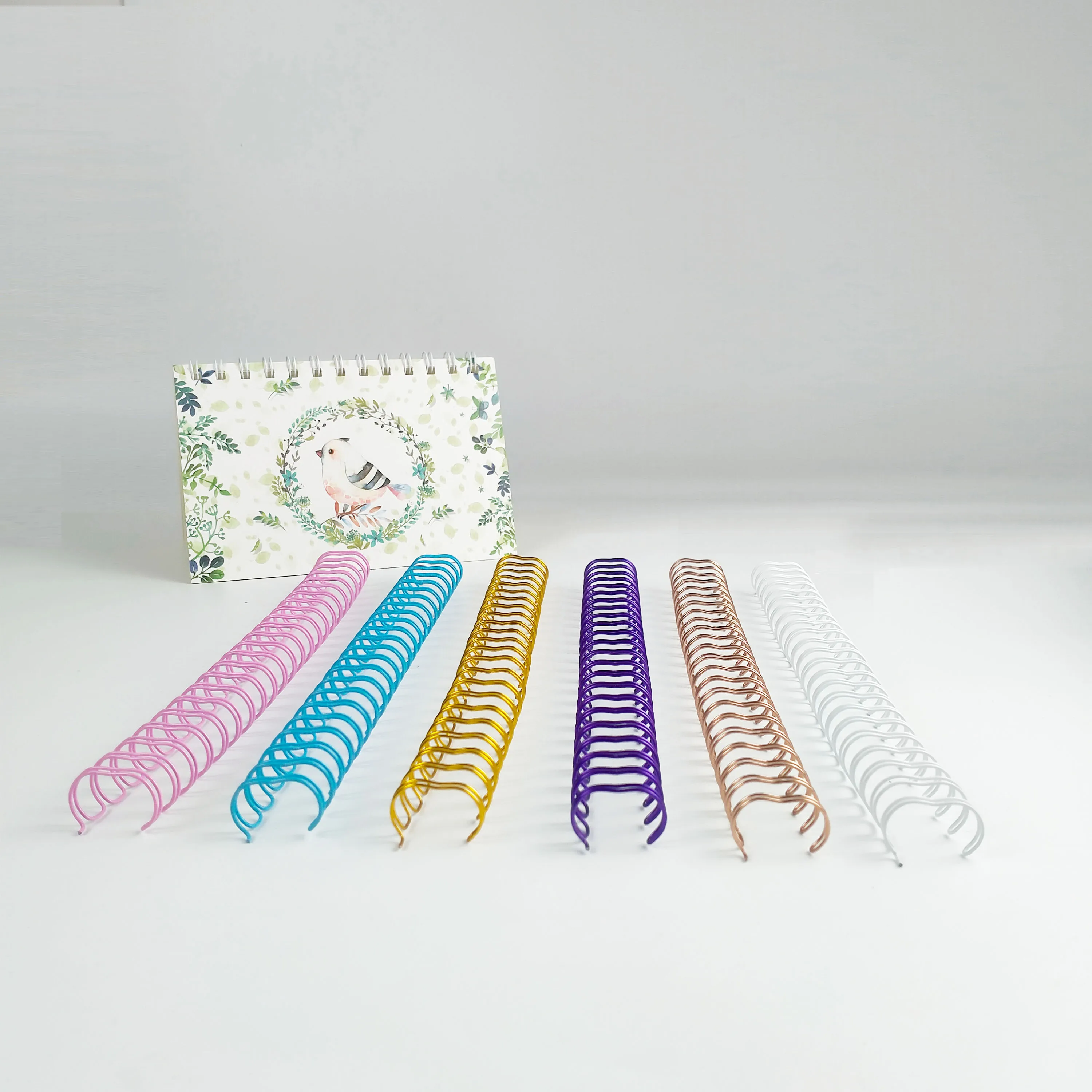 50pcs-Gold-Notebook-Binding-Double-Coil-Binding-Rings-A4-Double-YO-wire ...