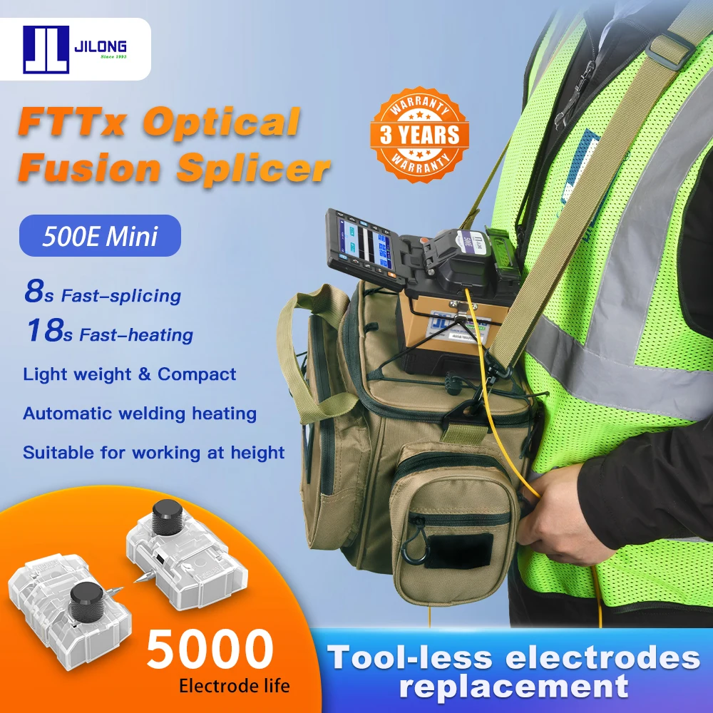JILONG-500E-FTTx-Portable-Fiber-Fusion-Splicer-Core-Alignment-Splicing ...