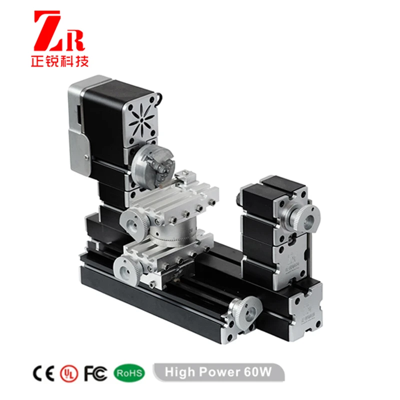 Powerful 60w Electroplated Metal Mini Rotating Lathe 12000rpm Miniature ...