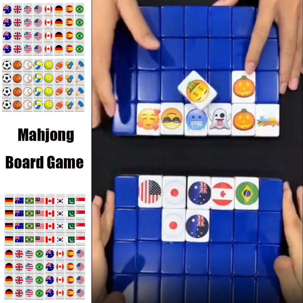 64-1-Blocks-Escape-Mahjong-Game-Country-Flag-Ball-Pattern-Mahjong-Board ...