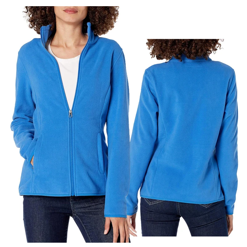 Thermal Fleece Hiking Jackets for Women Classic Fit Full Zip Polar Soft ...