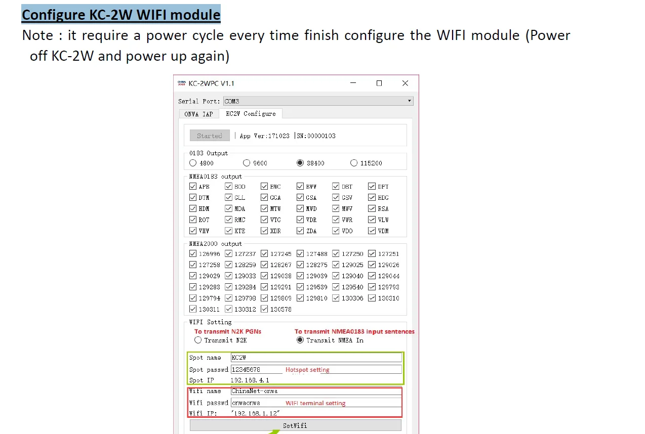 KC2W work with the app Boating (Navionics) on IPAd The KC-2W has WIFI capability and can connect ...