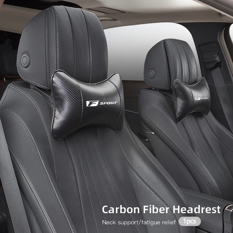 Car-Interior-Seat-Neck-Pillows-Support-Headrest-Carbon-Fiber-For-Lexus ...