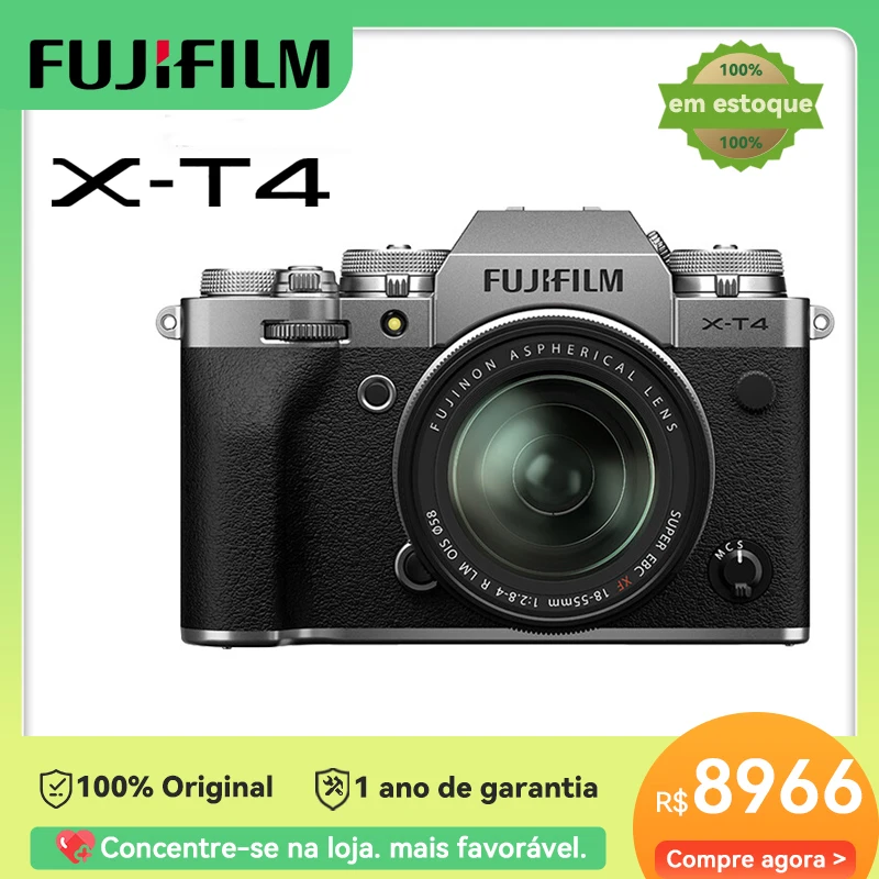 Fujifilm X T4 XT4 APS C Câmera Mirrorless Suporte de vídeo profissional 4K Câmera lenta ...