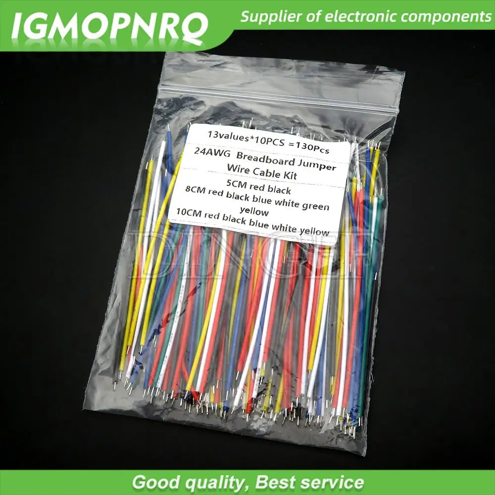 130Pcs-24AWG-Breadboard-Jumper-Wire-Cable-Kit-Tin-Plated-PCB-Solder ...
