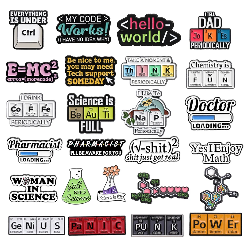 Periodic-Table-Math-Geometric-Formulas-Enamel-Pins-Cartoon-Creative ...