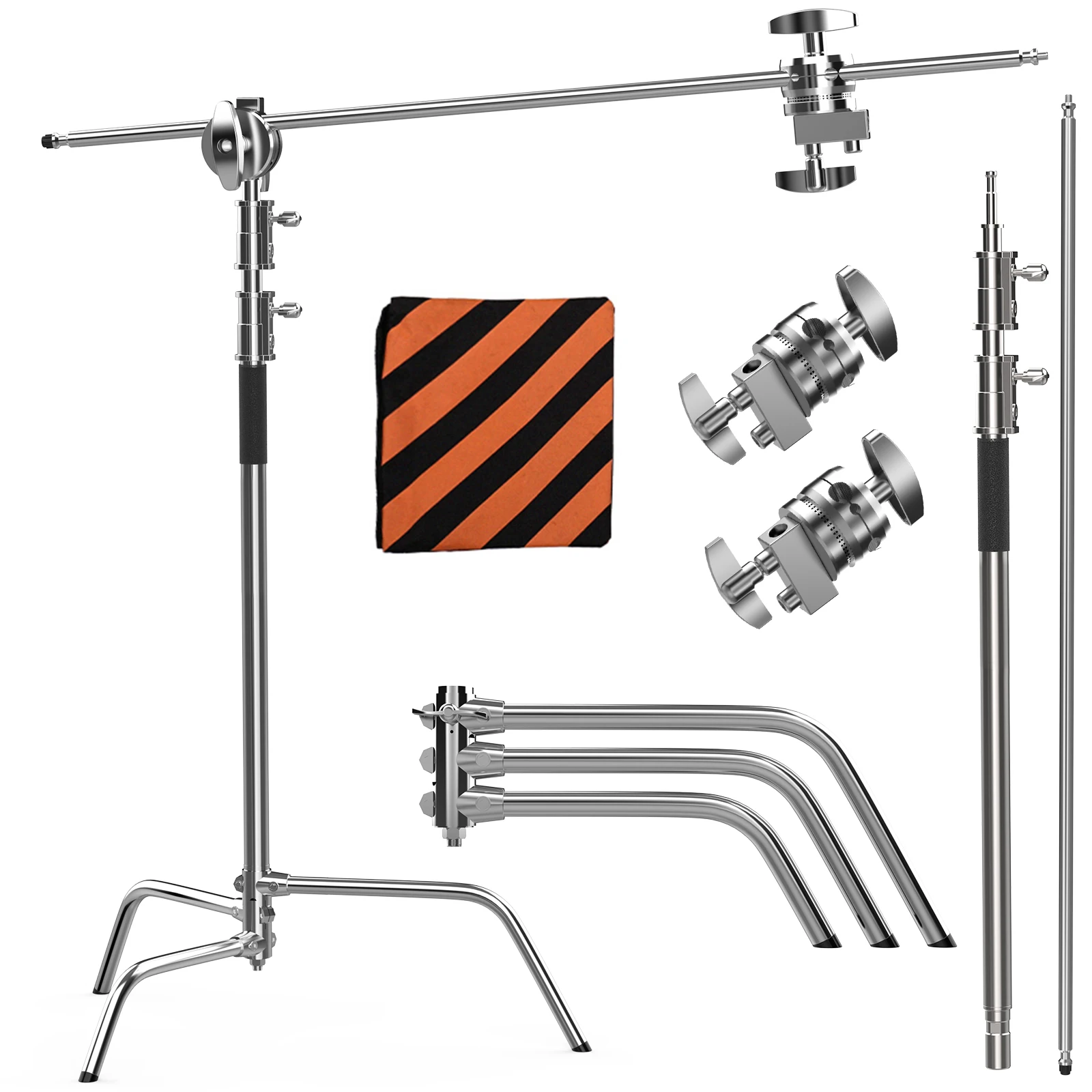 2-6M-8-5FT-Stainless-Steel-Century-Foldable-Light-Stand-Tripod-Magic ...