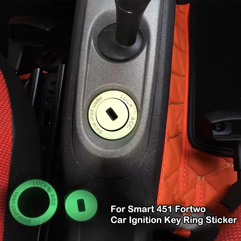 Luminous-Car-Ignition-Keyhole-Ring-Decoration-Cover-For-Mercedes-Smart ...