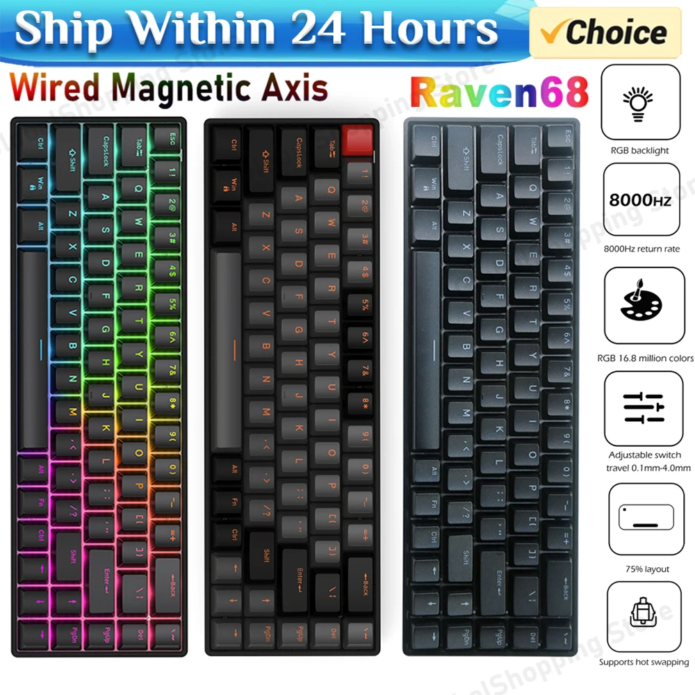 Raven68-Magnetic-Axis-Teclado-Mec-nico-Electronic-Sports-Gaming ...