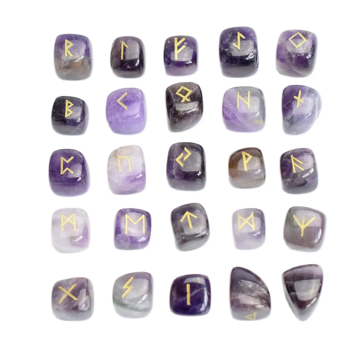 Runes Natural Amethyst | Set Runes Amethyst | Amethyst Rune Stones ...