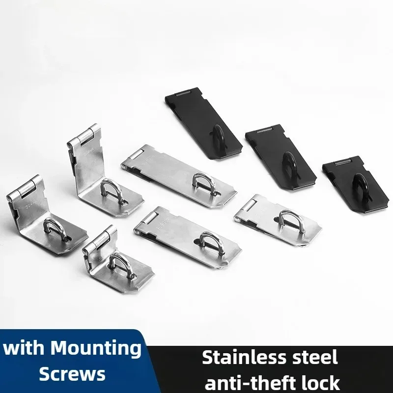 201/304 Hasp Door Clasp Lock 90 Degree Right Angle Shed Gate Latch ...