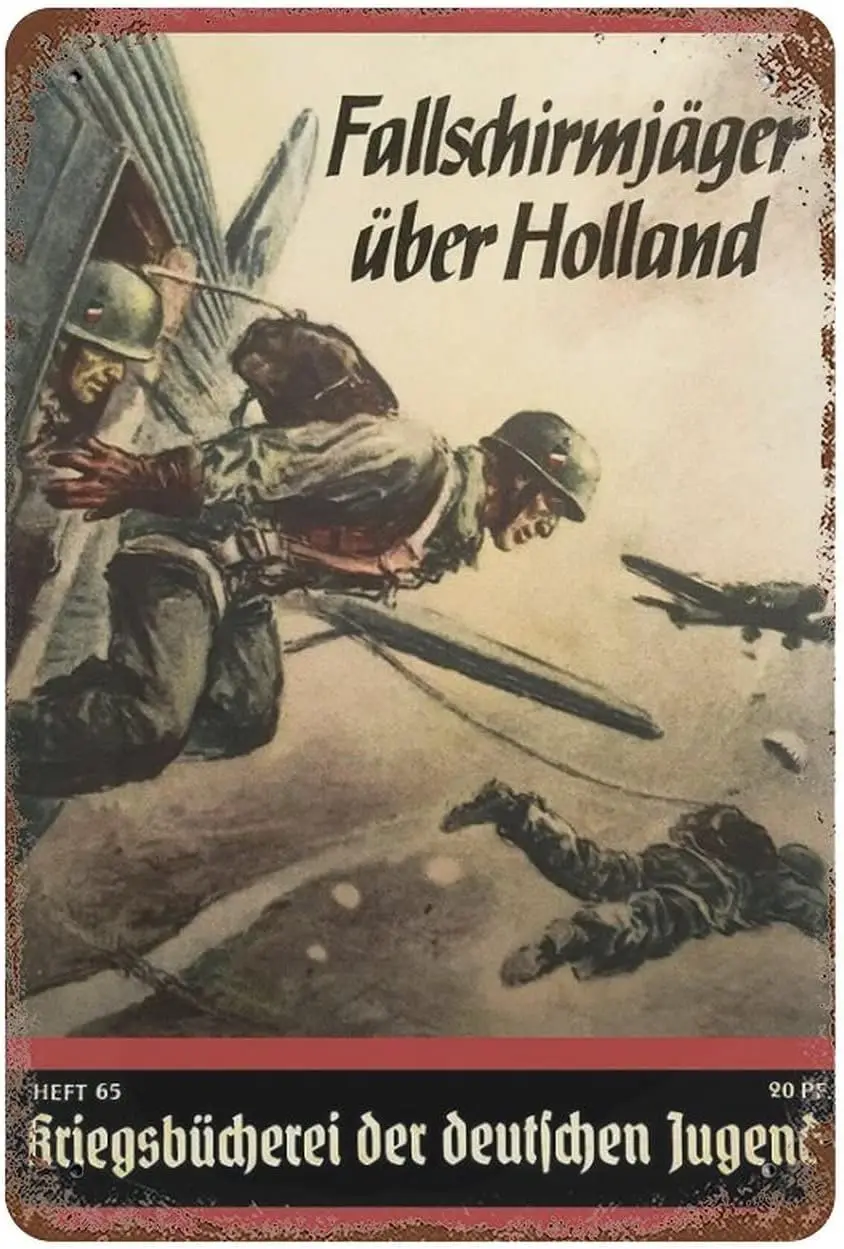 Vintage Funny - WW2 German Luftwaffe Paratroopers Over Holland Retro ...