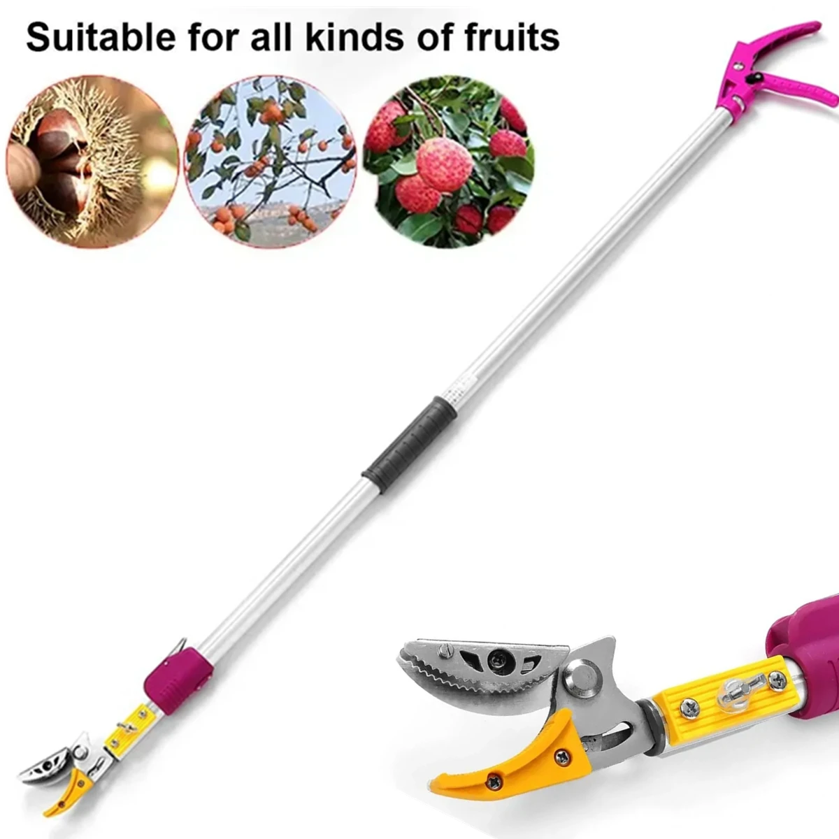 2-2m-Max-Cutting-Branch-Cuttter-1-2-inch-Extra-Long-Reach-Pruner-Cut ...
