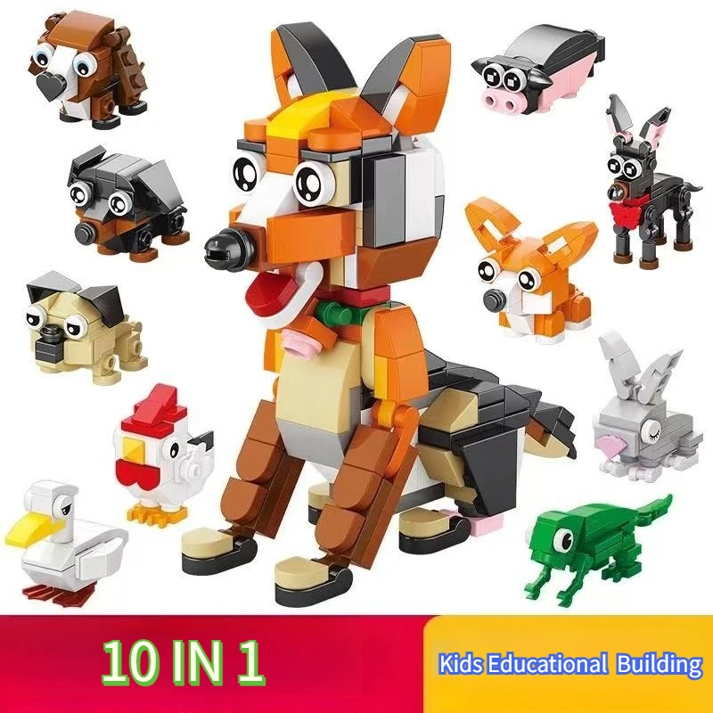 Animals World Insect Fish Bird Dog Insect Giraffe Honeybee 10 In 1 ...