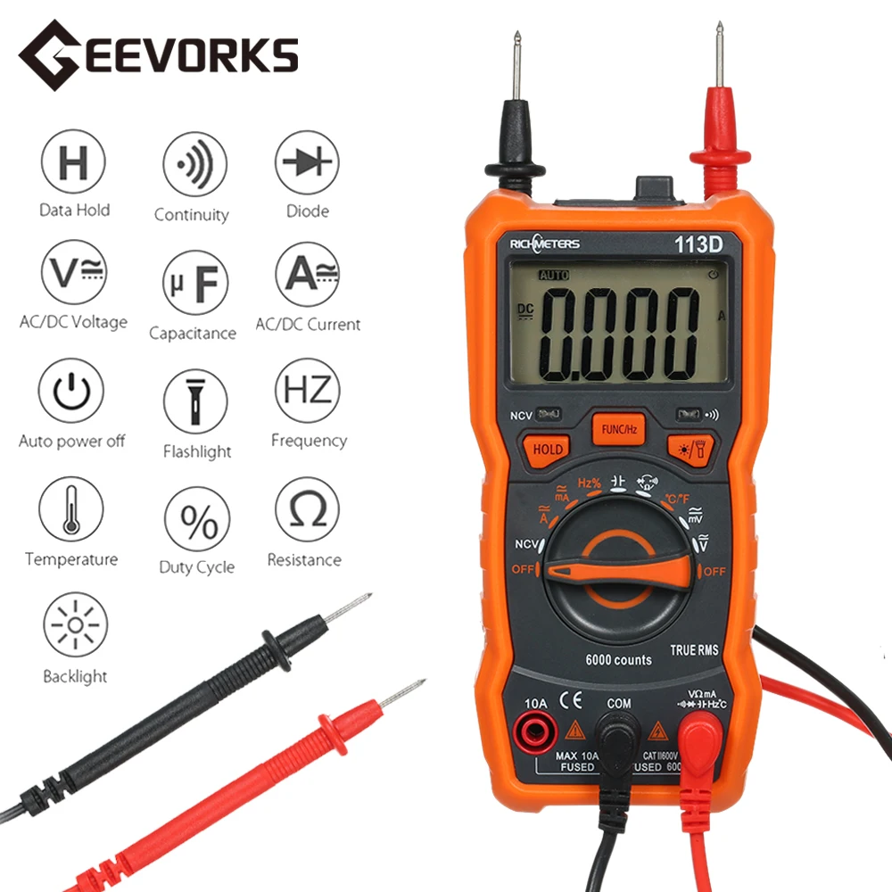 RICHMETERS-RM113D-NCV-Digital-Multimeter-6000-Counts-Auto-Ranging-AC-DC ...