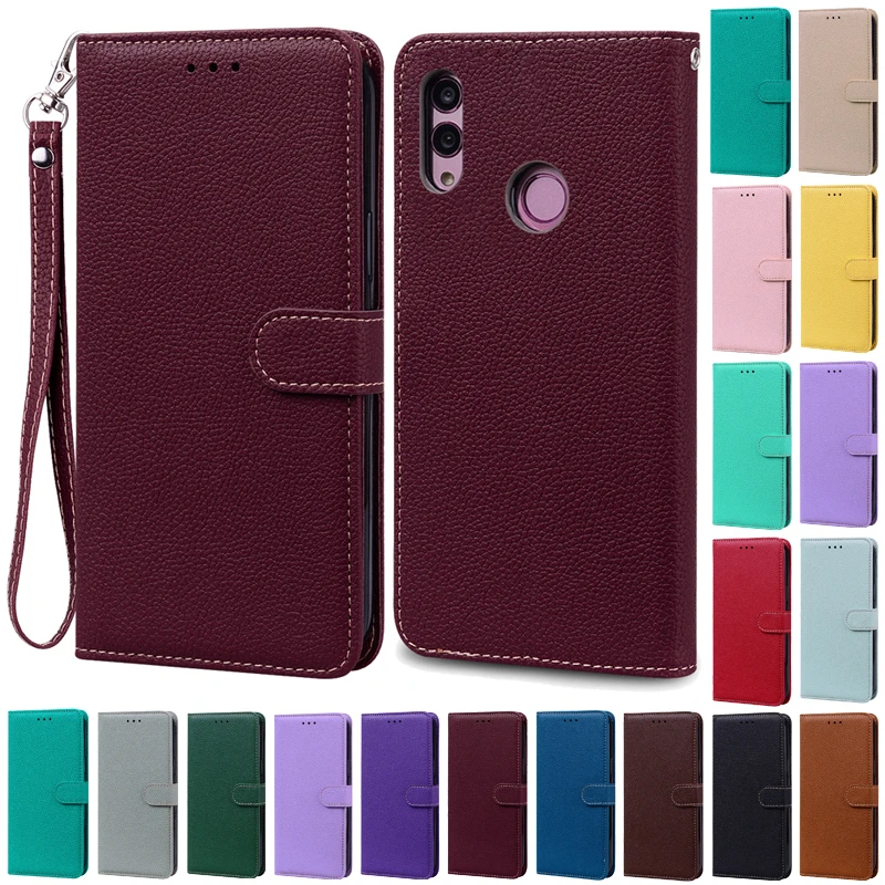 For Huawei P Smart 2019 Case POT-LX1 POT-LX3 Leather Wallet Flip Case ...